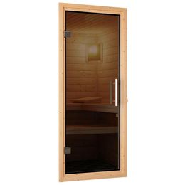 Karibu Saunatür "Türpaket 68 mm Sauna graphit", 65,6cm, Türanschlag wechselbar, grau, Türen