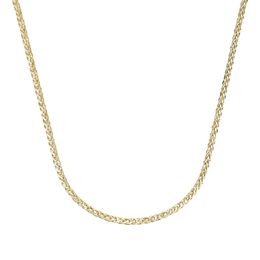 Luigi Merano Damen Goldkette "in Zopfketten-Muster bicolor, Gold 585", 50cm, Gelbgold 585, gold, Gelbgold 585, Halsketten