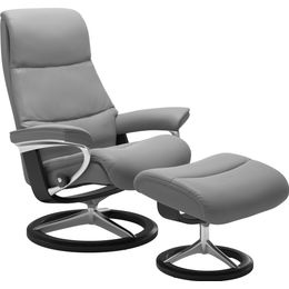 Relaxsessel stressless, B:91cm H:110cm T:85cm, grau, Leder BATICK: BATICK ist ein leicht korrigiertes, durchgefärbtes und genarbtes Möbelleder, bei