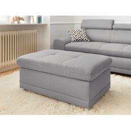 Sit & More Hocker SIT & MORE, B:102cm H:45cm T:66cm, grau, Struktur (100% Polyester);Flachgewebe (100% Polyester);Luxus-Microfaser (100% Polyester) 100%