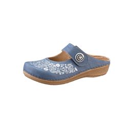 Franken Schuhe FRANKEN-SCHUHE Damen Clog, Gr. 38, blau, Lederimitat, Schuhe
