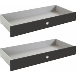 Schubkasten wimex, B:137cm H:19cm T:58cm, grau, Holzwerkstoff, Schubladen, "Easy", auf Rollen, praktische Erg&auml;nzung f&uuml;r wimex Betten "Easy"