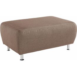 Hocker Places of Style, B:101cm H:45cm T:68cm, beige, Struktur (100% Polyester);Flachgewebe (90% Polyester, 10% Polyamid);Luxus-Microfaser (100%