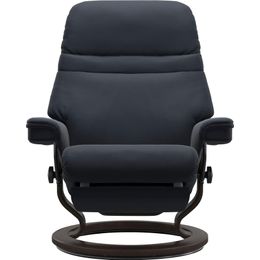Relaxsessel stressless, B:88cm H:103cm T:78cm, blau, Leder BATICK: BATICK ist ein leicht korrigiertes, durchgefärbtes und genarbtes Möbelleder, bei