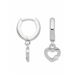 Adelia&acute;s ADELIA ́S Damen Paar Ohrh&auml;nger "1 Paar 925 Silber Ohrringe / Creolen mit Zirkonia &Oslash; 11,7 mm", Damen, Silber 925 (Sterlingsilber), silber, Silber 925