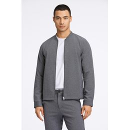 LINDBERGH Herren Funktionshemd "Overshirt", grau, Gr. L, unifarben, Stoff, Obermaterial: 75% Polyester, 22% Viskose, 3% Elasthan, Hemden, mit Stretch