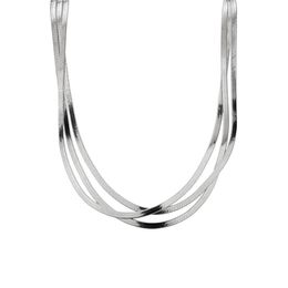 Damen Kette ohne Anhänger "LJ-0716-N-45, LJ-0717-N-45", Edelstahl, L: 45, silber, Liebeskind Berlin, Edelstahl, Halsketten
