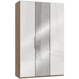 Kleiderschrank wimex, B:150cm H:236cm T:58cm, braun, Schlafzimmer, Schränke, "Level by fresh to go", mit Glas- und Spiegeltüren