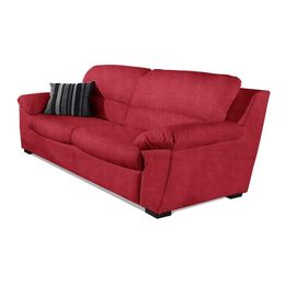2,5-Sitzer COTTA, B:183cm H:87cm T:89cm, rot, Luxus-Microfaser aus 100% Polyester;NaturLEDER (echtes Rindsleder), Sofas, "Dani"
