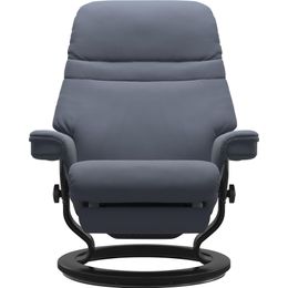 Relaxsessel stressless, B:79cm H:103cm T:78cm, blau, Leder BATICK: BATICK ist ein leicht korrigiertes, durchgefärbtes und genarbtes Möbelleder, bei