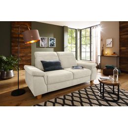 2,5-Sitzer Home Affaire, B:193cm T:96cm, beige, Luxus-Microfaser Florence (100% Polyester);Luxus-Microfaser weich (90% Polyester, 10%