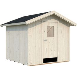 Gerätehaus Palmako, beige, Massivholz, Garten, Gerätehäuser, "Lucas", natur