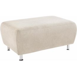 Hocker Places of Style, B:101cm H:45cm T:68cm, beige, Struktur (100% Polyester);Flachgewebe (90% Polyester, 10% Polyamid);Luxus-Microfaser (100%