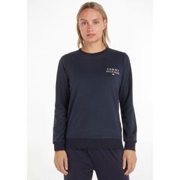 Damen Rundhalspullover "TRACK TOP", Tommy Hilfiger Underwear, Gr. XXL, schwarz, Sweatware, Obermaterial: 50% Baumwolle, 50% Polyester, bedruckt,