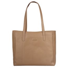 Bugatti Damen Reisetasche "ELSA", beige, Leder, leicht glänzend, unifarben, Taschen, echt Leder