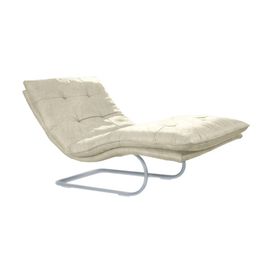 Relaxliege W.Schillig, B:95cm H:91cm T:170cm, beige, Stoff S37 (100% Polyester), Wohnzimmer, Sofas, "daily dreams", in Waffelkissen-Optik, wahlweise