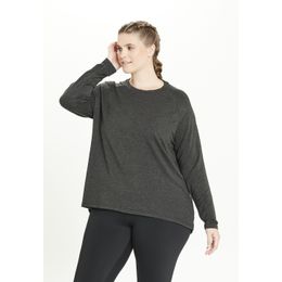 Q BY ENDURANCE Damen Langarmshirt "CIHERA MELANGE", schwarz, Gr. 50, meliert, 95% Viskose, 5% Elasthan, Shirts, mit toller Atmungsaktivit&auml;t