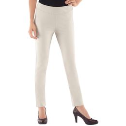 Ambria Damen Jerseyhose, beige, Gr. 36, unifarben, 70% Viskose, 27% Polyamid, 3% Elasthan, Hosen