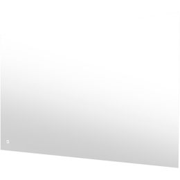 LED-Lichtspiegel Places of Style, B:100cm H:65cm T:3cm, silber, Holzwerkstoff, Spiegel, "Spiegel 100x65"
