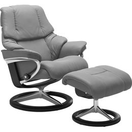 Relaxsessel stressless, B:83cm H:100cm T:76cm, grau, Leder BATICK: BATICK ist ein leicht korrigiertes, durchgefärbtes und genarbtes Möbelleder, bei