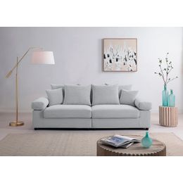 Big-Sofa, B:233cm H:88cm T:111cm, grau, ATLANTIC HOME COLLECTION, Sofas, "Bjoern", mit Cord-Bezug, XXL-Sitzfläche, mit Federkern, frei im Raum