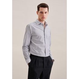 Seidensticker Herren Businesshemd "Slim", blau, Gr. 41, gestreift, 100% Baumwolle, Hemden, Slim Langarm Kentkragen Streifen