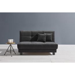 ell+ell Schlafsofa ELL + ELL, B:160cm H:90cm T:100cm, schwarz, 100% Polyester, Wohnzimmer, Sofas, "Tilda", Breite 160 cm, inkl. 2 Zierkissen