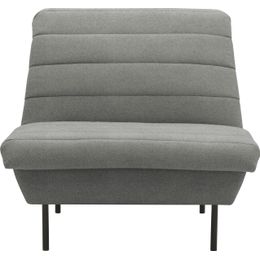 Sessel, B:92cm H:92cm T:103cm, grau, LOOKS by Wolfgang Joop, 100% Polyester, Sessel, "LOOKS IX", Quersteppung, ohne Armlehnen