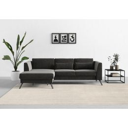 Sit & More Ecksofa SIT & MORE, B:262cm H:88cm T:171cm, grau, Wohnzimmer, Sofas, "Lindholm L-Form", mit Sitztiefenverstellung und Federkern
