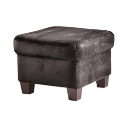 Hocker Home Affaire, B:60cm H:40cm T:60cm, schwarz, sch&ouml;n changierende Chenille aus 44% Polyacryl, 37% Polyester und 19% Baumwolle;strapazierf&auml;higes