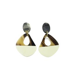 Damen Paar Ohrstecker "Mumbai", beige, Collezione Alessandro, Materialmix, Ohrringe