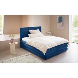 Polsterbett, B:152cm L:211cm, blau, LeGer Home by Lena Gercke, 100% Polyester, Betten, "Maylis", wahlweise mit und ohne Matratze und Lattenrost, auch