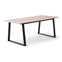 Esstisch, B:210cm H:74cm T:100cm, beige, HAMMEL FURNITURE, Tischplatte: Weißpigmentiertes, matt lackiertes Eichenfurnier (natürliche MDF-Kante).