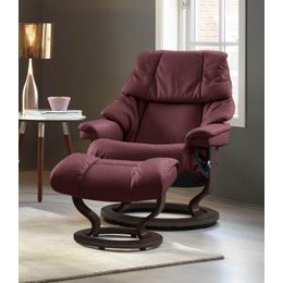 Relaxsessel stressless, B:75cm H:96cm T:75cm, rot, Leder BATICK: BATICK ist ein leicht korrigiertes, durchgefärbtes und genarbtes Möbelleder, bei dem