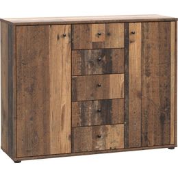 Kommode FORTE, B:108,8cm H:85,5cm T:34,8cm, braun, Dekorfolie, FSC-zertifizierter Holzwerkstoff, Flur, Sideboards, "Tempra", Breite 108,8 cm