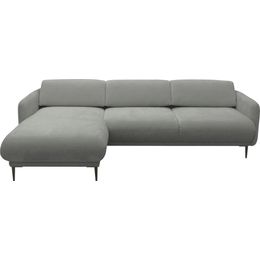 Ecksofa Andas, B:269cm H:73cm T:156cm, grau, 100% Polyester, Wohnzimmer, Sofas, "Skovsende Sitzbreite 245 cm, Rückenlehne stufenlos hochklappbar