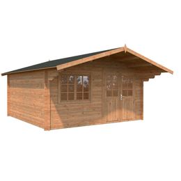 Gartenhaus Palmako, braun, Massivholz, Gartenh&auml;user, "B_ritta", 17,5 qm