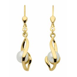 Adelia&acute;s ADELIA ́S Damen Paar Ohrh&auml;nger "1 Paar 333 Gold Ohrringe / Ohrh&auml;nger mit S&uuml;&szlig;wasser Zuchtperle", Damen, Gold, gold, Gold, Ohrringe, 333 Gold mit