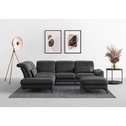 Sit & More Ecksofa SIT & MORE, B:303cm H:84cm T:244cm, grau, 100% Polyester, Wohnzimmer, Sofas, "Cabana L-Form", Ottomane, wahlweise mit Sitztiefen-,Armlehnen-