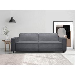 3-Sitzer DOREL HOME, B:225cm H:82cm T:84cm, grau, 100% Polyester, Sofas, "ALLIE Schlafsofa 225 cm", Bett-Funktion (108/190cm), trendiger Cord o.