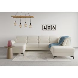 Sit & More Wohnlandschaft SIT & MORE, B:326cm H:85cm T:220cm, beige, 98% Polyester, 2% Polyamid, Sofas, "Sinatra U-Form", optional mit Kopfteilverstellung und