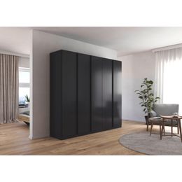 Dreht&uuml;renschrank Rauch, B:226cm H:210cm T:54cm, grau, Holzwerkstoff, Schr&auml;nke, "Monostar", mit umfangreicher Innenausstattung