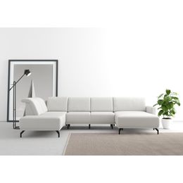 Sit & More Wohnlandschaft SIT & MORE, B:337cm H:84cm T:205cm, grau, Sofas, "Bailando U-Form", wahlweise mit Kopfteilverstellung und Vorziehsitz, motorisch