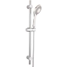 Sch&uuml;tte Brausegarnitur SCH&Uuml;TTE, H:70cm, grau, Kunststoff, Metall, Brausegarnituren, "Liana", Regendusche, mit Schlauch und Halterung, Duschkopf mit 5
