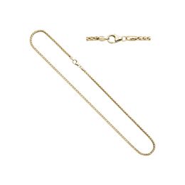 Jobo Damen Goldkette, Gelbgold 585, L: 45, gelb, Gelbgold 585, Halsketten, Zopfkette 585 Gold 45 cm 2,6 mm