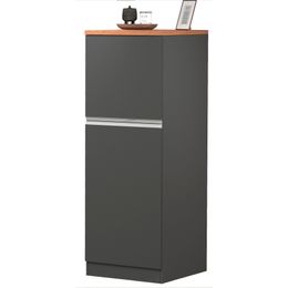 Vorratsschrank KOCHSTATION, B:60cm H:165cm T:60cm, schwarz, Küche, Schränke, "KS-Sole,Hauswirtschaftsschrank,Stauschrank,Küchenschrank", Breite/Höhe