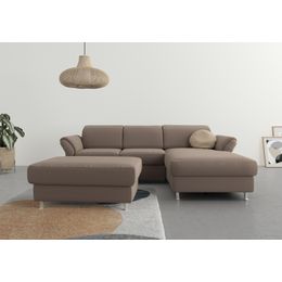 Sit & More Ecksofa SIT & MORE, B:250cm H:78cm T:185cm, grau, Webstoff (100% Polyester);Struktur weich (90% Polyester, 10% Polyamid);Luxus-Microfaser Euphoria