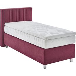 Boxspringbett, B:105cm L:210cm, rot, Westfalia Schlafkomfort, Bezug: 100% Polyester;Polsterung: 100% Polyester, Komplettbetten, wahlweise mit
