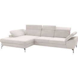 Sit & More Ecksofa SIT & MORE, B:311cm H:85cm T:181cm, beige, Wohnzimmer, Sofas, "Scorpio L-Form", inklusive Sitztiefenverstellung, wahlweise mit Kopfverstellung