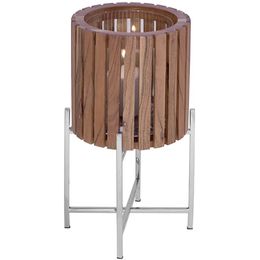 Fink Windlicht "BERKLEY", B/H/T: 43cm, braun, Garten, Kerzenhalter, mit Akazienholz